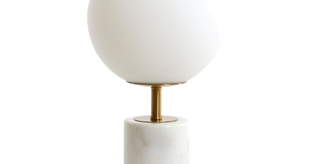 Medina Table Lamp | White Marble | Robert Langford