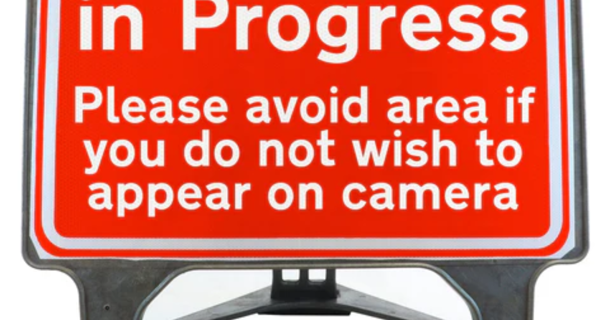 Filming In Progress Sign / STEALTH on Set